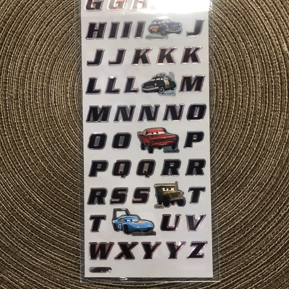 Disney | Design | Disney Cars Alphabet Stickers | Poshmark